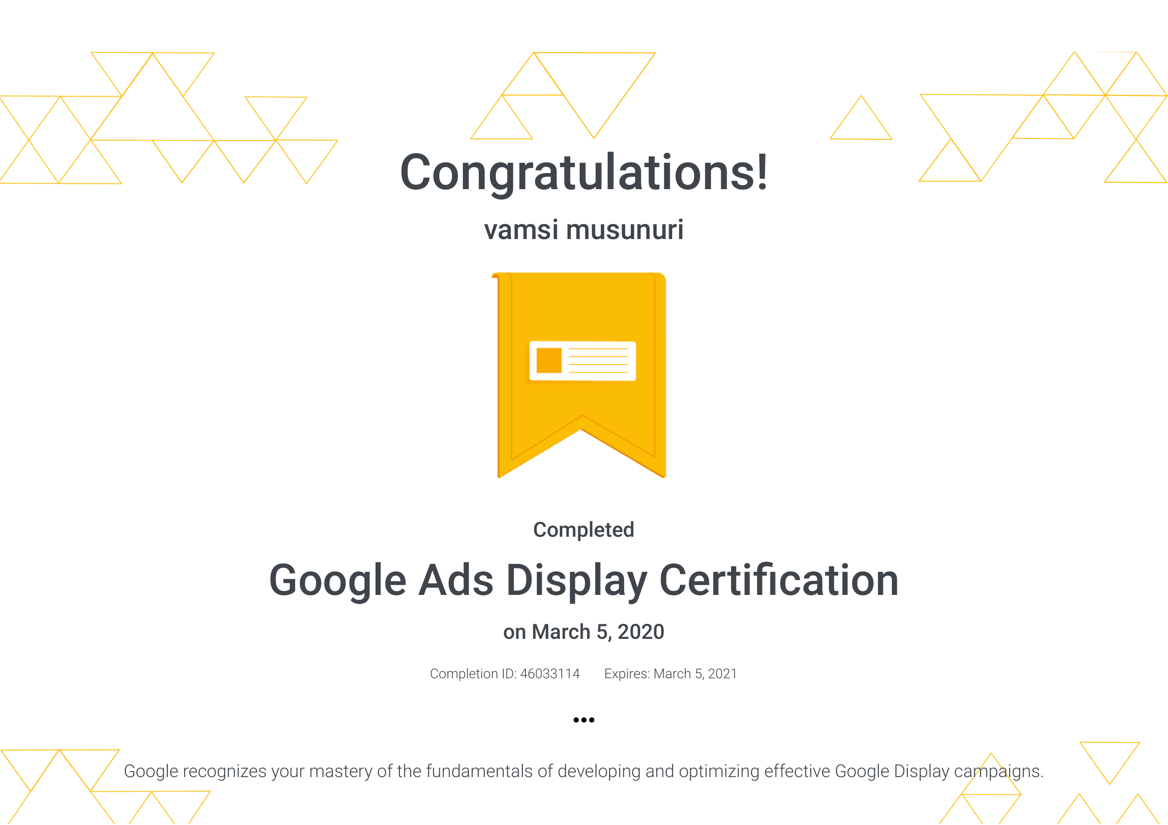 Vamsi Musunuri - Digital Marketing Consultant in Chennai